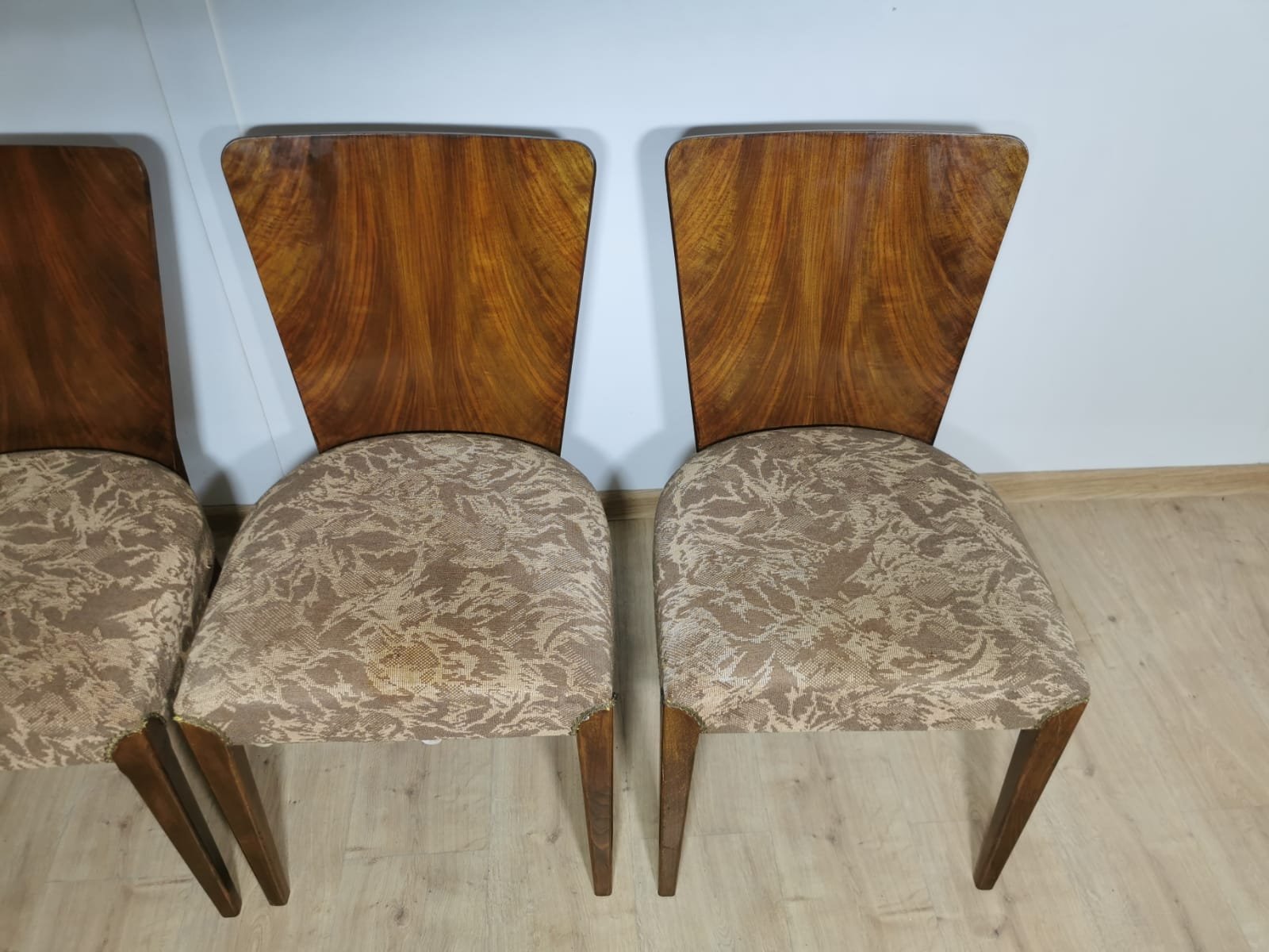 Art Deco Dining Chairs by Jindrich Halabala, Set of 4 for sale at Pamono