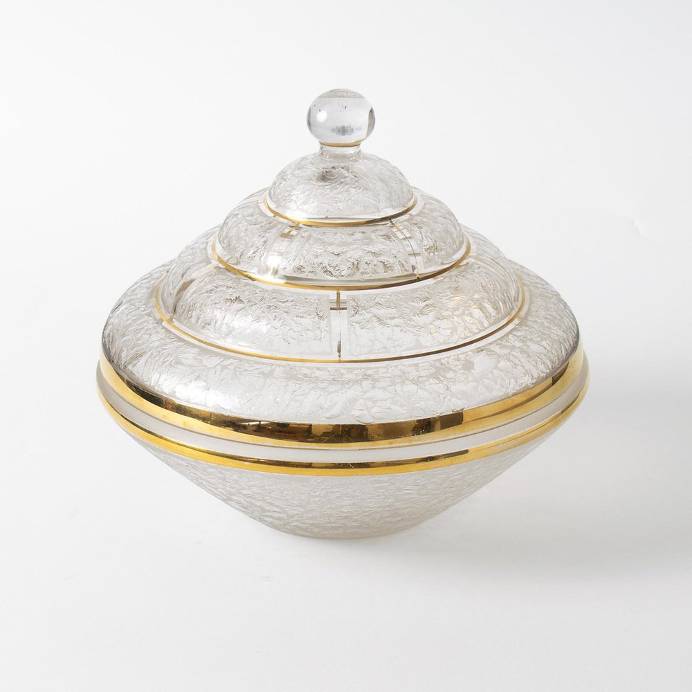 Art Deco Glass Box from De Rupel, 1930s for sale at Pamono