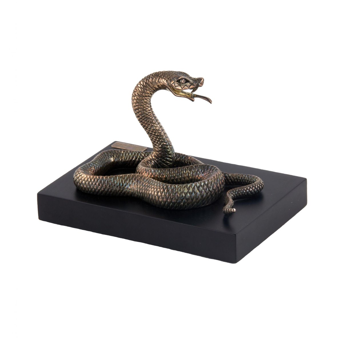 Silver Plated Snake Figure for sale at Pamono
