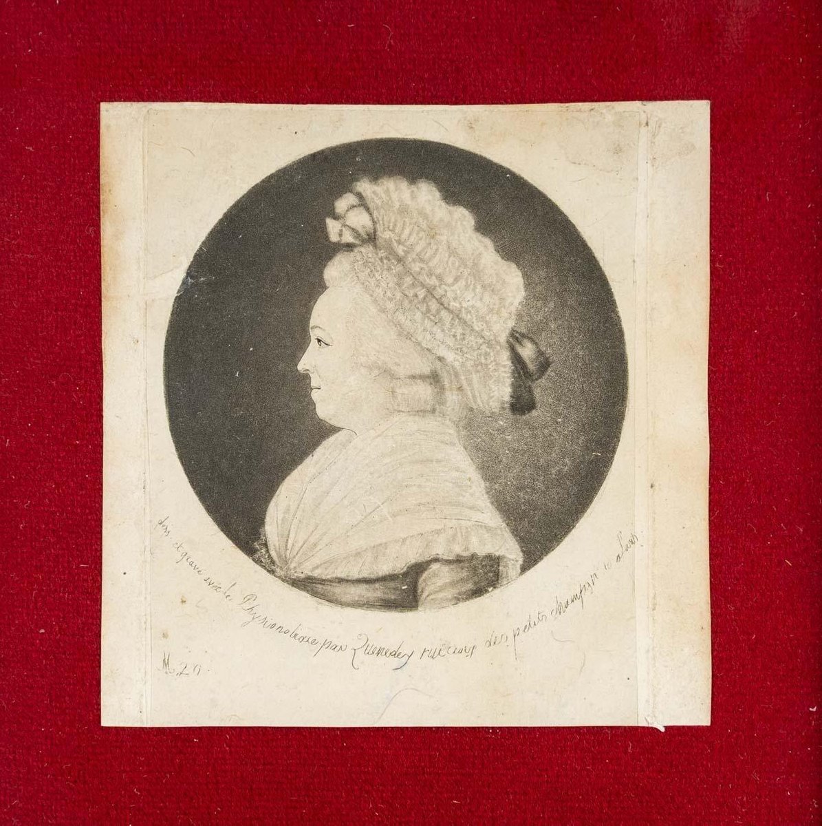 Small Portrait of Madame De Fougeroux De Bondaroy, 18th-Century, Paper ...