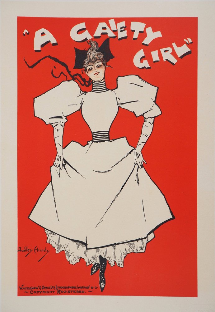 Dudley Hardy, A Gaiety Girl, 1895, Original Lithograph for sale at Pamono