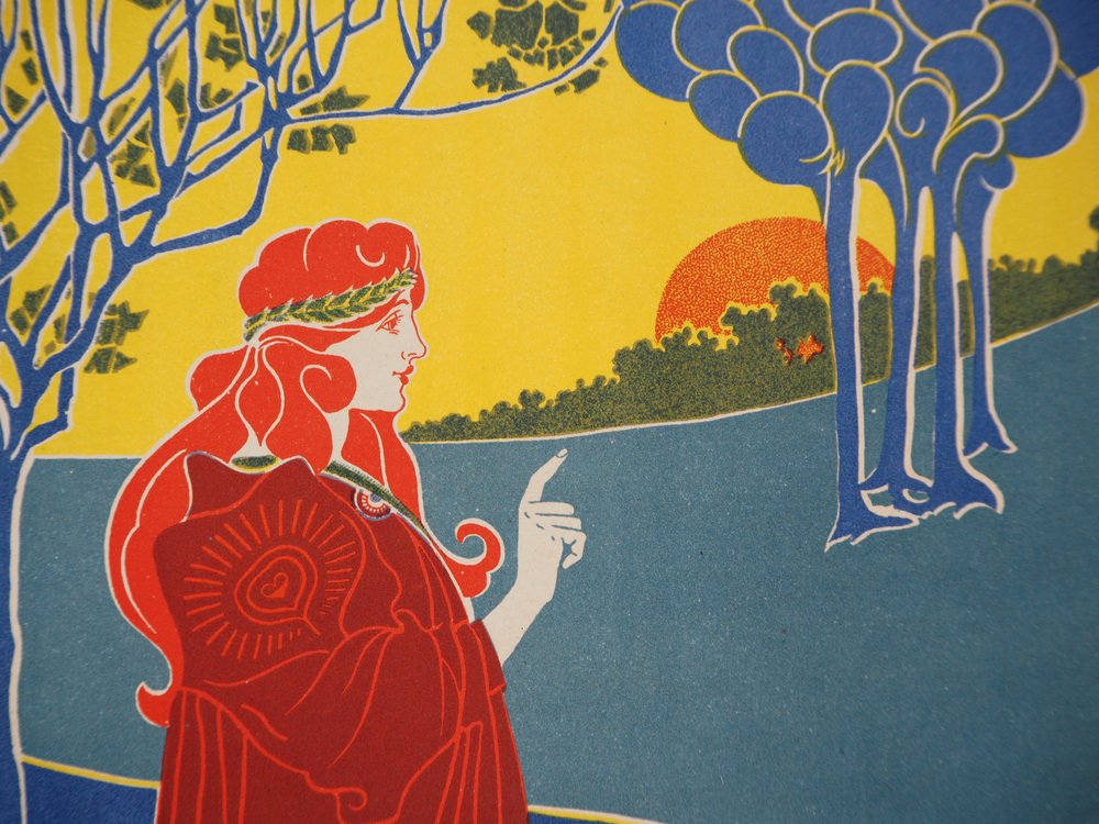 Louis John Rhead, The Sun, 1895, Original Lithograph for sale at Pamono