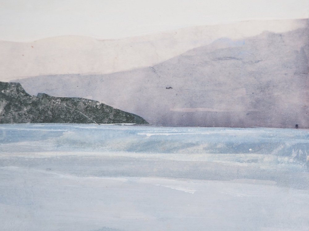 Lily Masson, The Long Beach, 1984, Tempera Drawing and Collage for sale ...