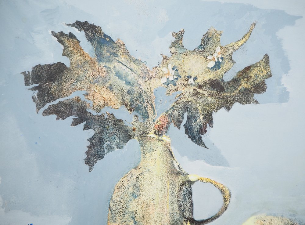 Lily Masson, Stillleben, 1975, Acryl Zeichnung und Collage bei Pamono ...