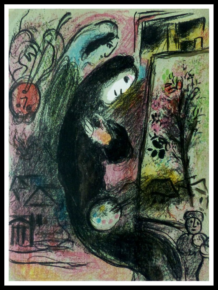 Marc Chagall, The Palette, 1963, Original Lithographie bei Pamono kaufen