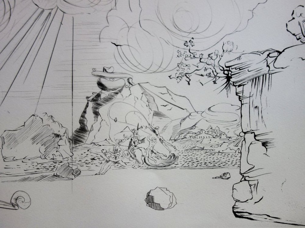 Salvador Dali, Beach in Cadaques, Original Dry Point for sale at Pamono