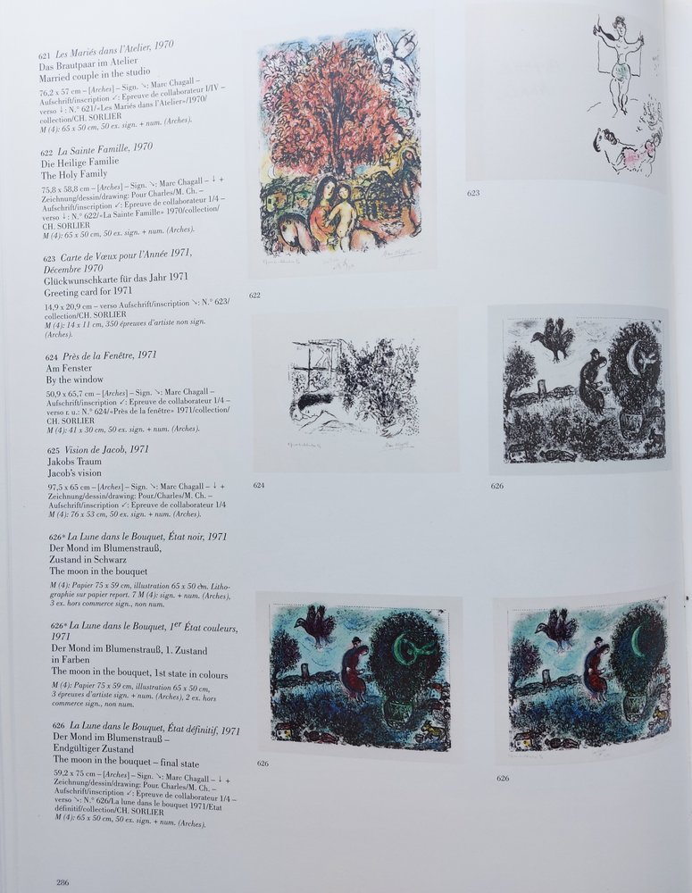 Marc Chagall, The Moon in the Bouquet, 1971, Original Lithographie bei ...