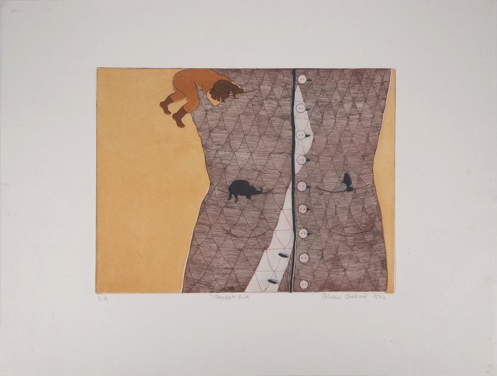 Gillian Gocking, Pocket-Fuls, 1974, Original Radierung bei Pamono kaufen