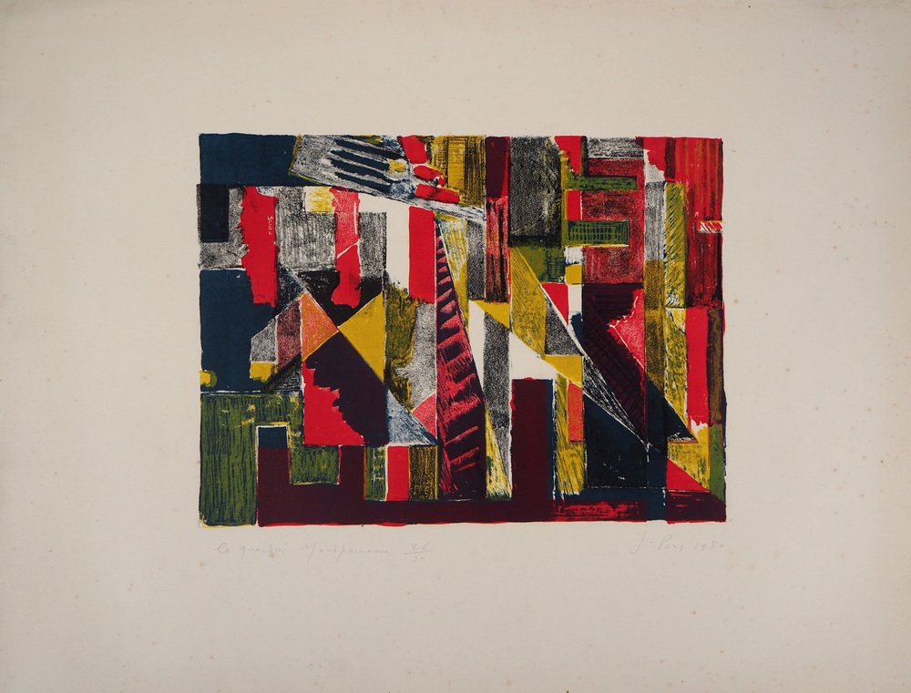 Jean Pons, The Montparnasse, 1950, Original Lithographie bei Pamono kaufen