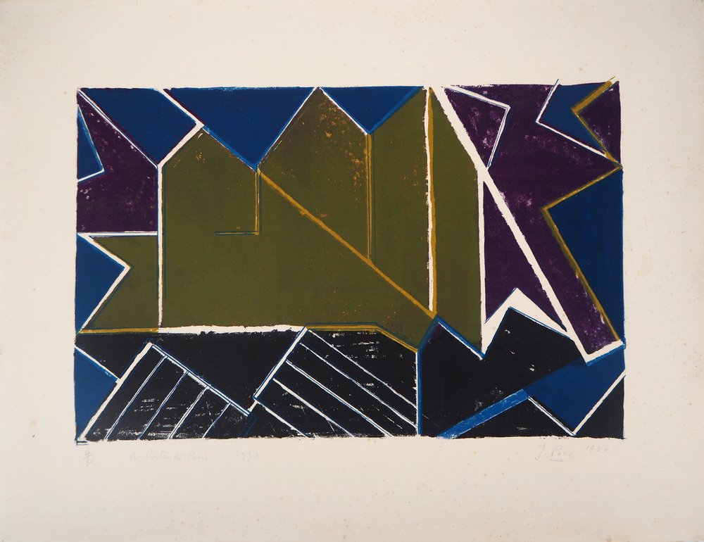 Jean Pons, The Doors of Paris, 1950, Original Lithographie bei Pamono ...