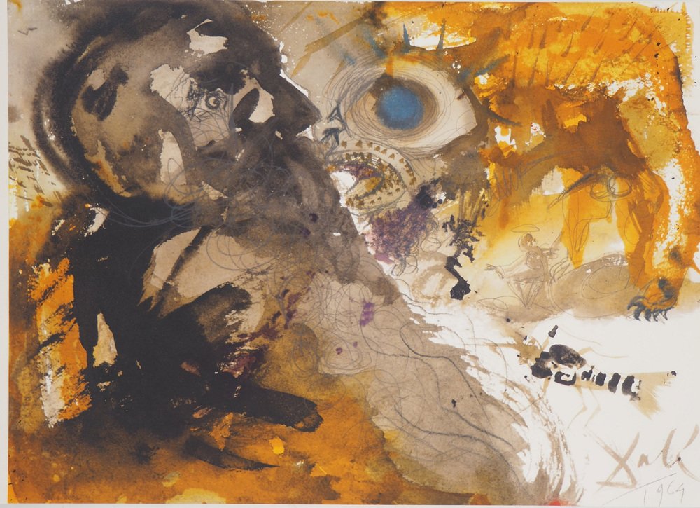 Salvador Dali, Biblia Sacra, The Demon Leviathan, Lithograph for sale ...
