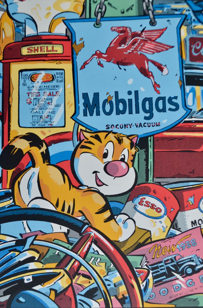 Stéphan Colman, Billy the Cat, 1998, Silkscreen for sale at Pamono