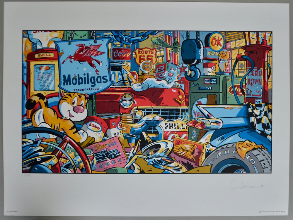 Stéphan Colman, Billy the Cat, 1998, Silkscreen for sale at Pamono