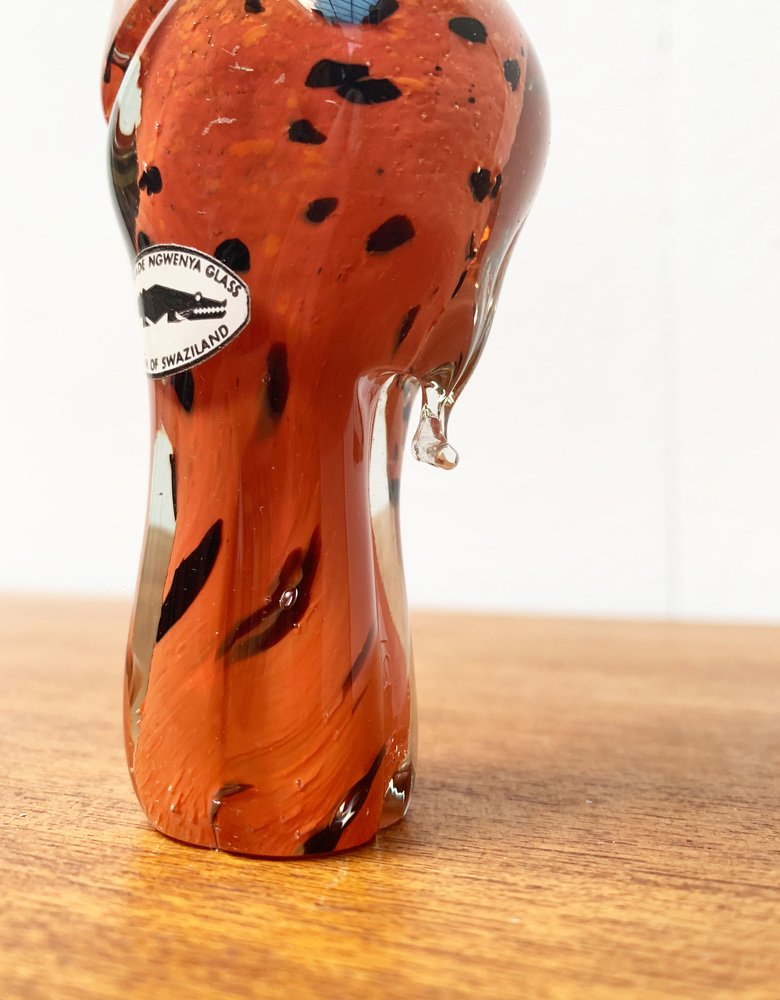 Vintage Handmade African Glass Giraffe from Ngwenya Glass for sale at ...