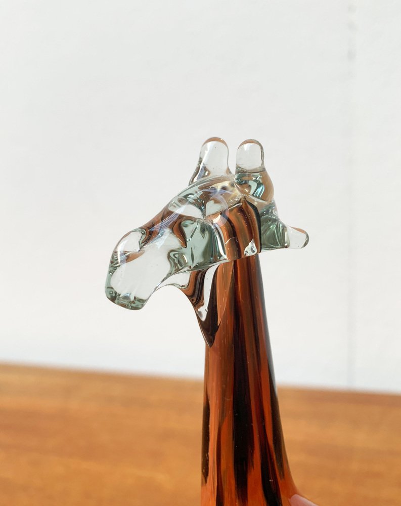 Vintage Handmade African Glass Giraffe from Ngwenya Glass for sale at ...