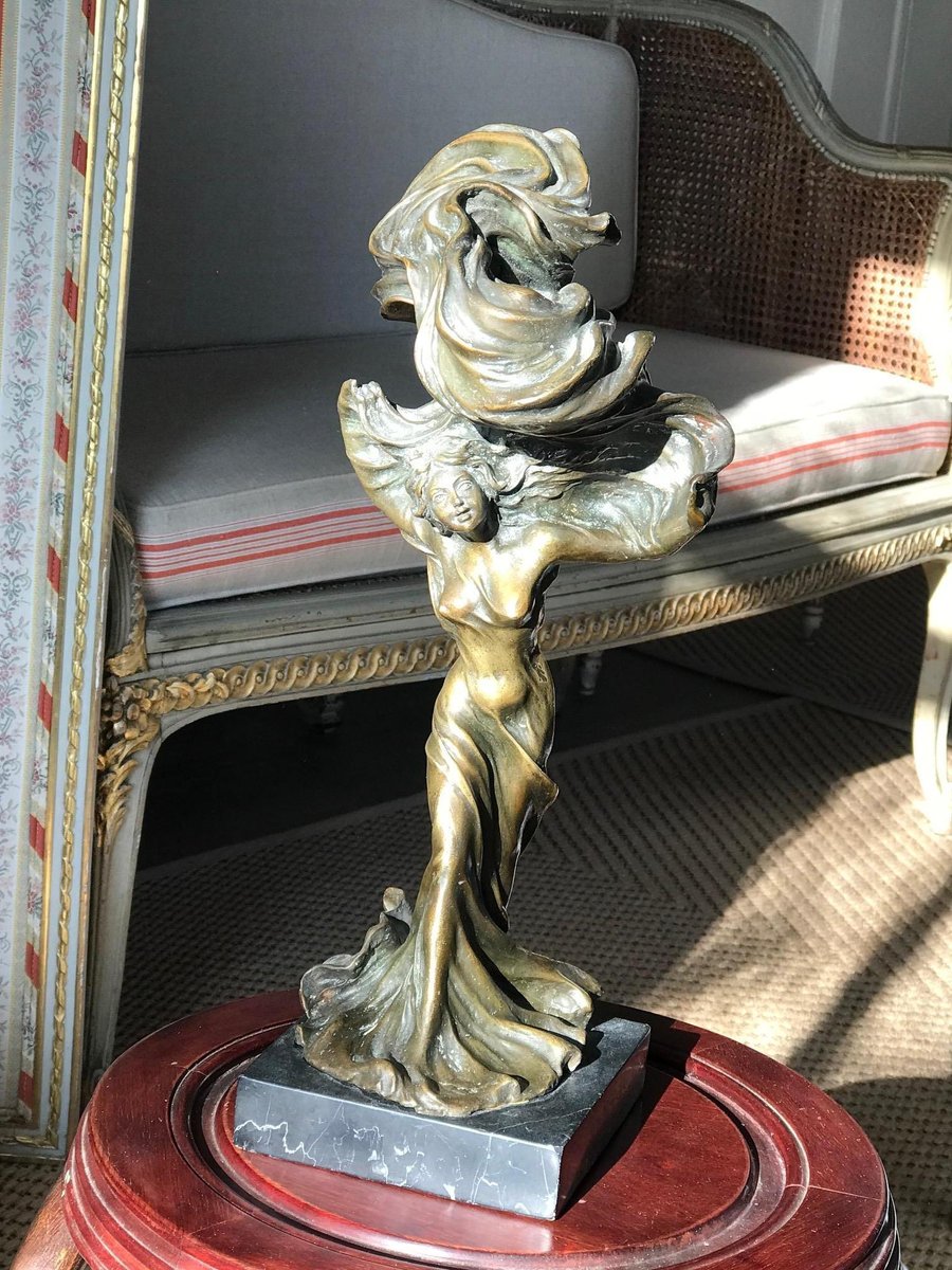 Art Nouveau Woman with Fluttering Cape, France, 1910s for sale at Pamono