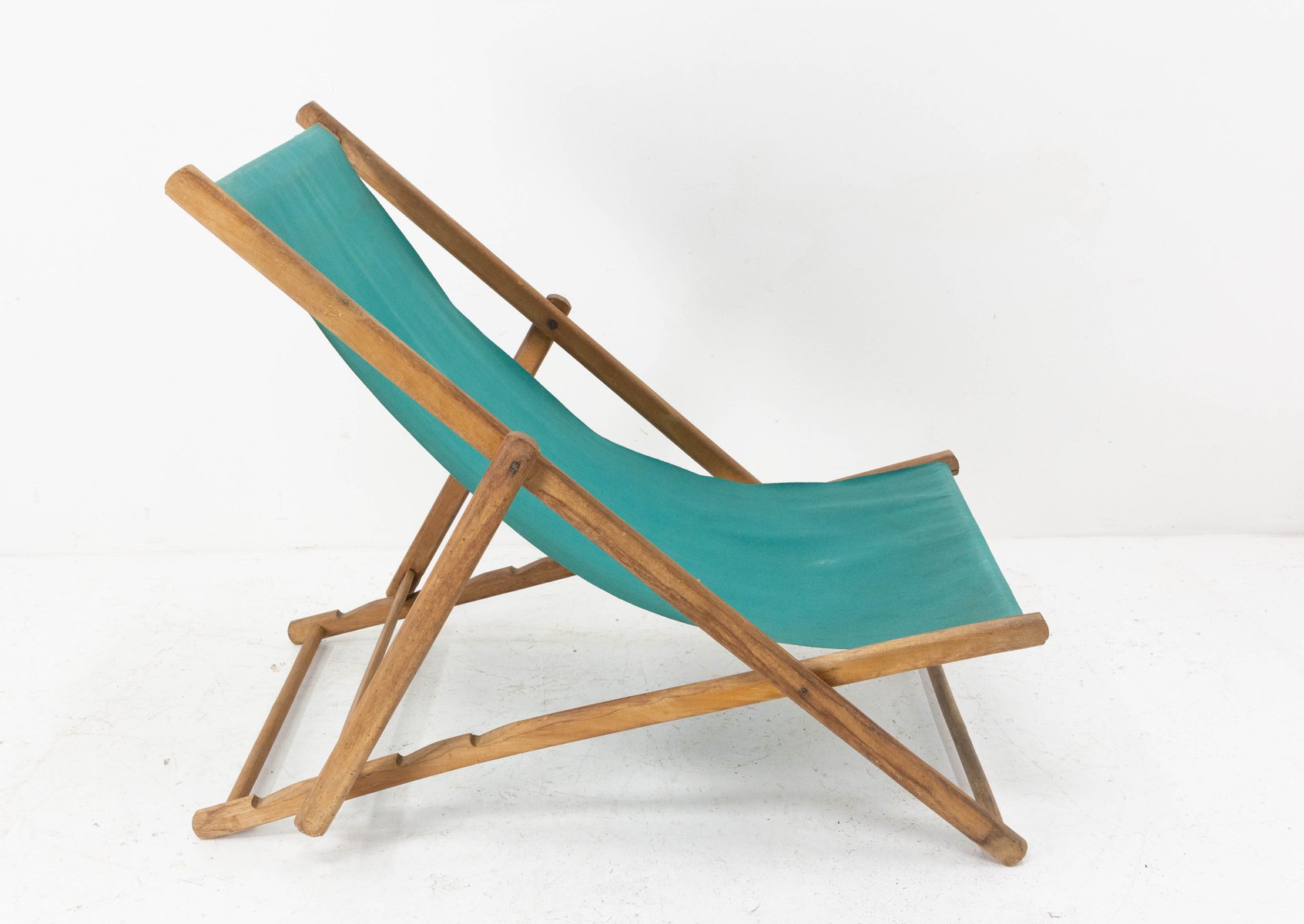 Chaise Longue Pliante en Tissu, France en vente sur Pamono
