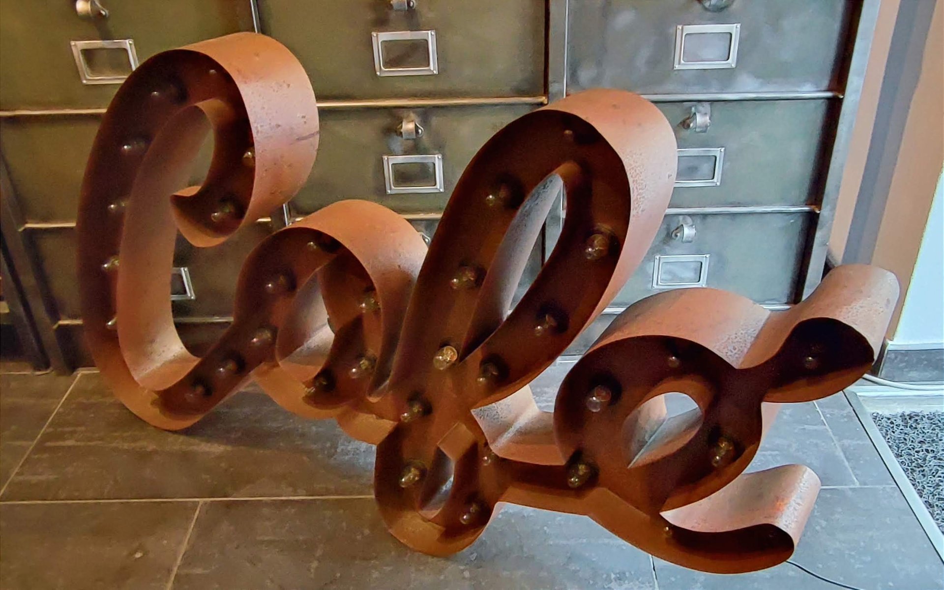 Illuminated Metal Sign, 1990s for sale at Pamono