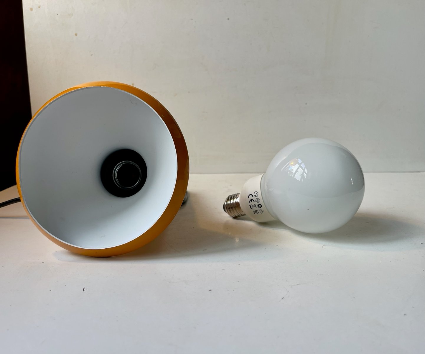 Scandinavian Modern Orange Pendant Light from Lyskær, 1970s for sale at ...