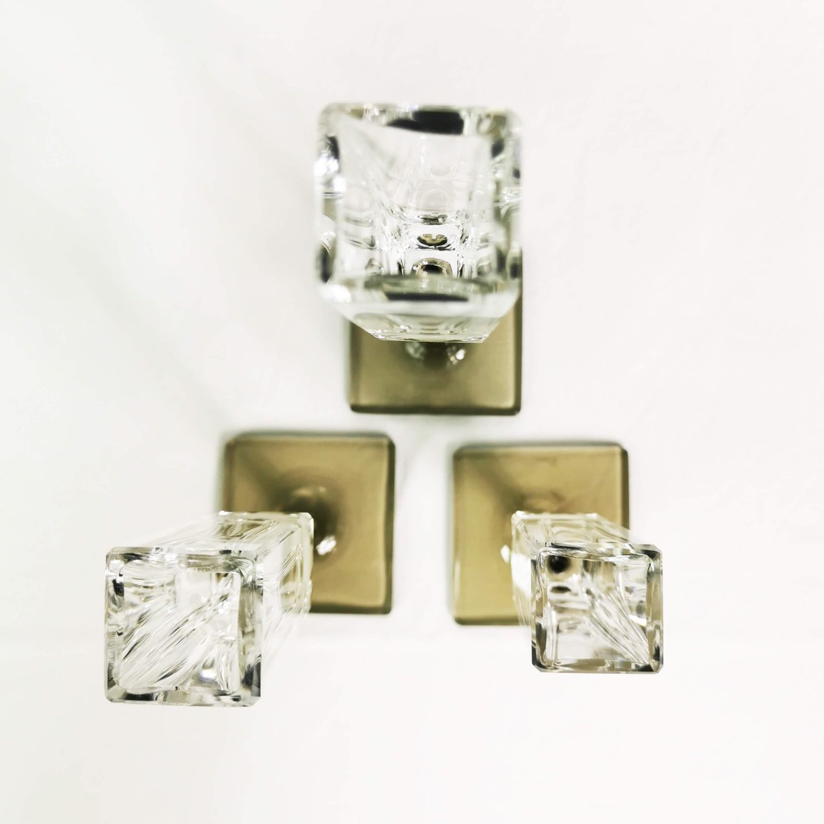 German Crystal Candlestick by G. Jensen for Rosenthal, 1970s, Set of 3 ...