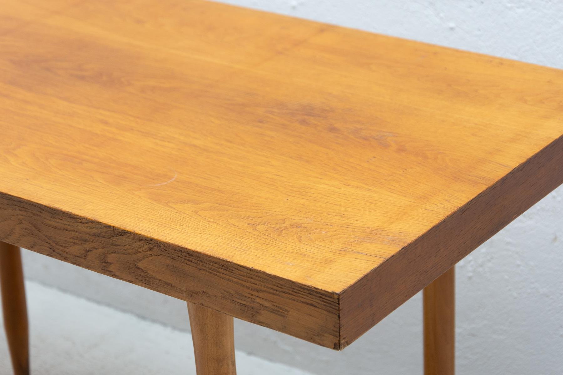 Mid-Century Czechoslovakian Central Table in Beech Wood, 1960s for sale ...