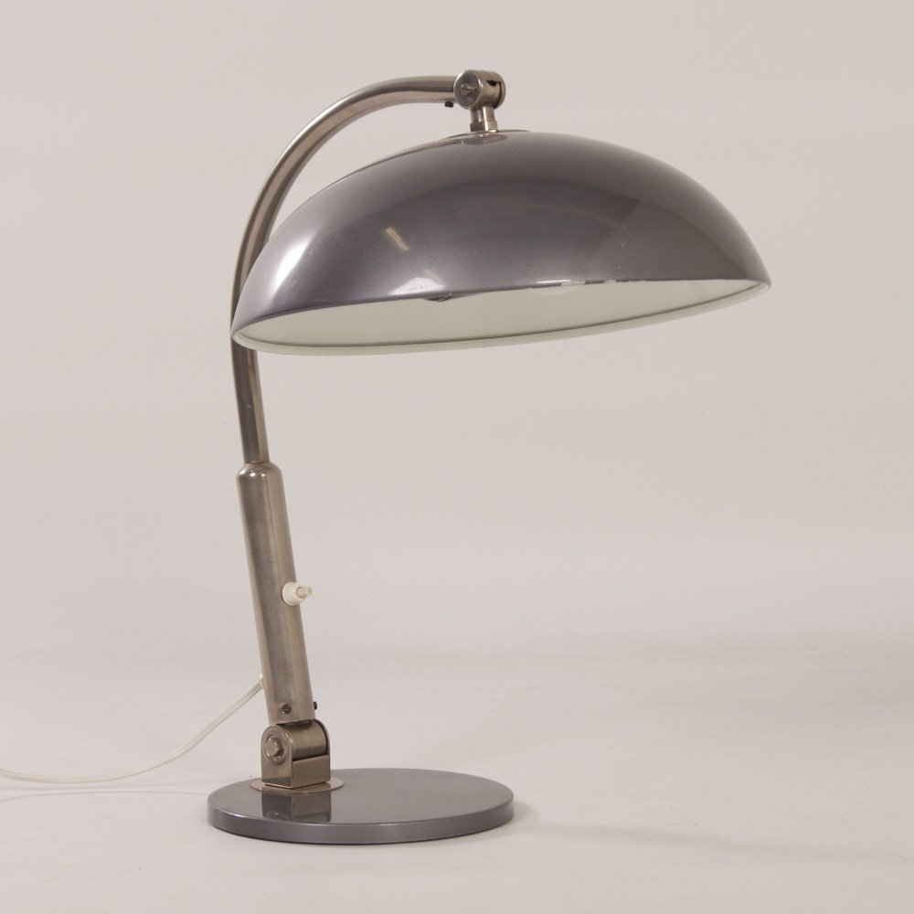 Model 144 Silver Grey Desk Lamp by H. Busquet for Hala, 1950s for sale ...