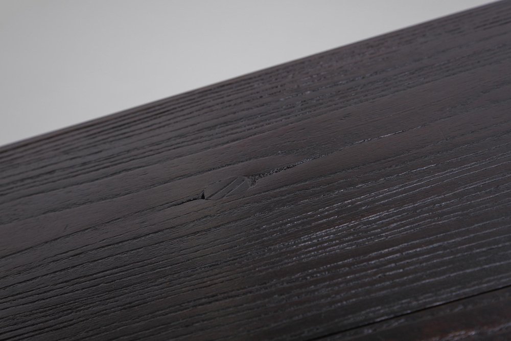 Sculptural Stained Ash Wooden Dining Table for sale at Pamono