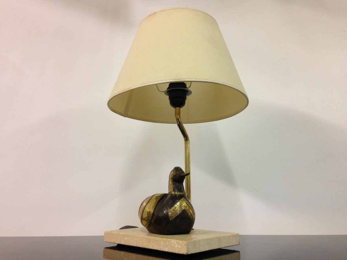 Brass Duck Lamp, 1970s for sale at Pamono