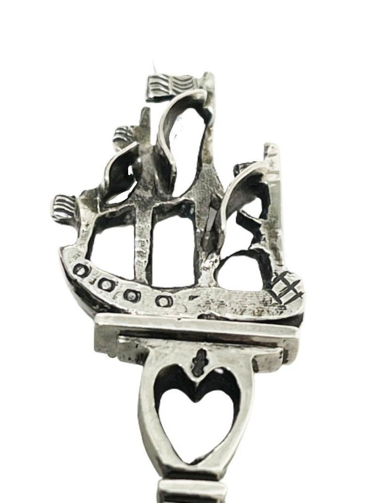 19th Century Dutch Silver Pipe Stopper with Ship for sale at Pamono