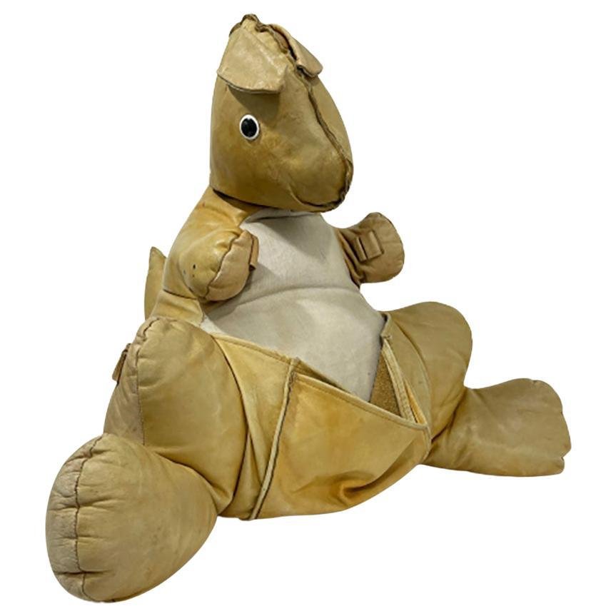 Kangaroo Magazine Rack in Leather, 1960s for sale at Pamono