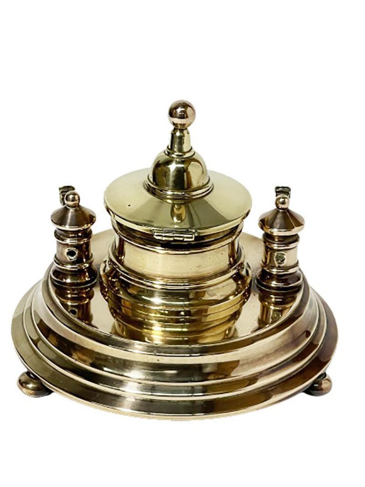 19th Century Bronze Inkwell for sale at Pamono