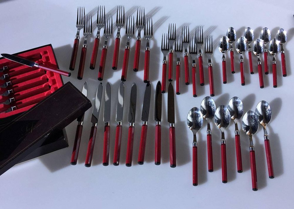 French Cutlery by Andre Verdier for SCOF, Set of 44 for sale at Pamono