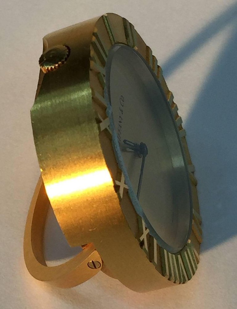 Small Vintage Atlas Desk Clock from Tiffany & Co. for sale at Pamono