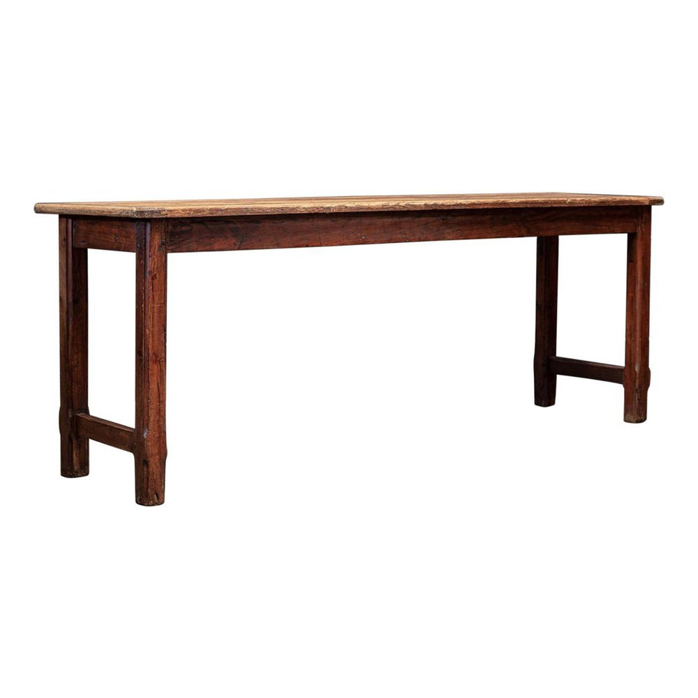 Large English Gothic Pine Server Table, 19th Century for sale at Pamono