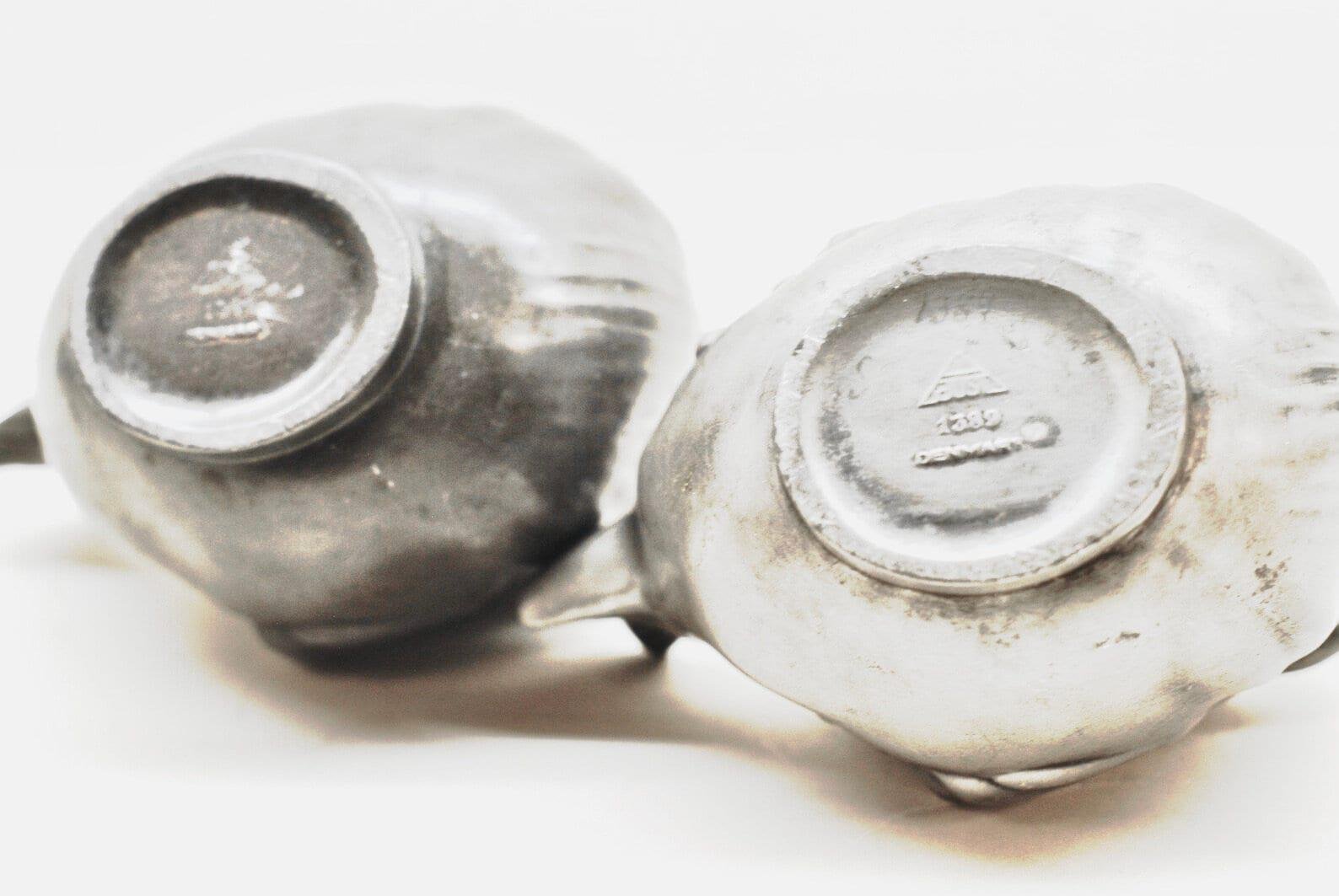 Fish Vases in Pewter by Just Andersen, 1930s, Set of 2 for sale at Pamono