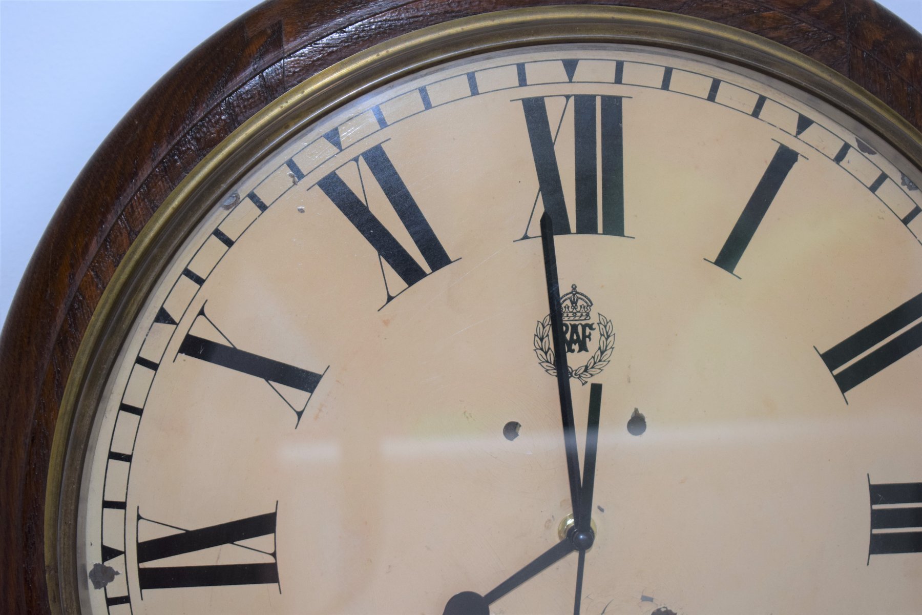 Mahogany WWII Royal Air Force Wall Clock by F. W. Elliott for sale at ...