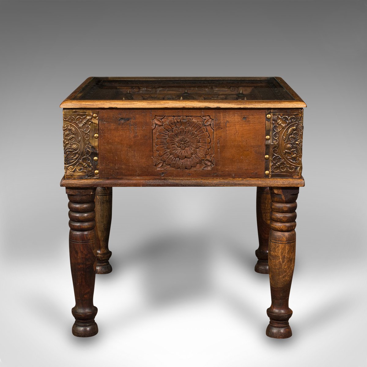 Vintage Art Deco Carved Spice Table for sale at Pamono