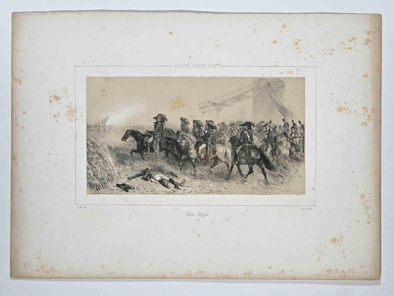 Denis Auguste Marie Raffet, State Major, Original Lithograph, 1837 for ...