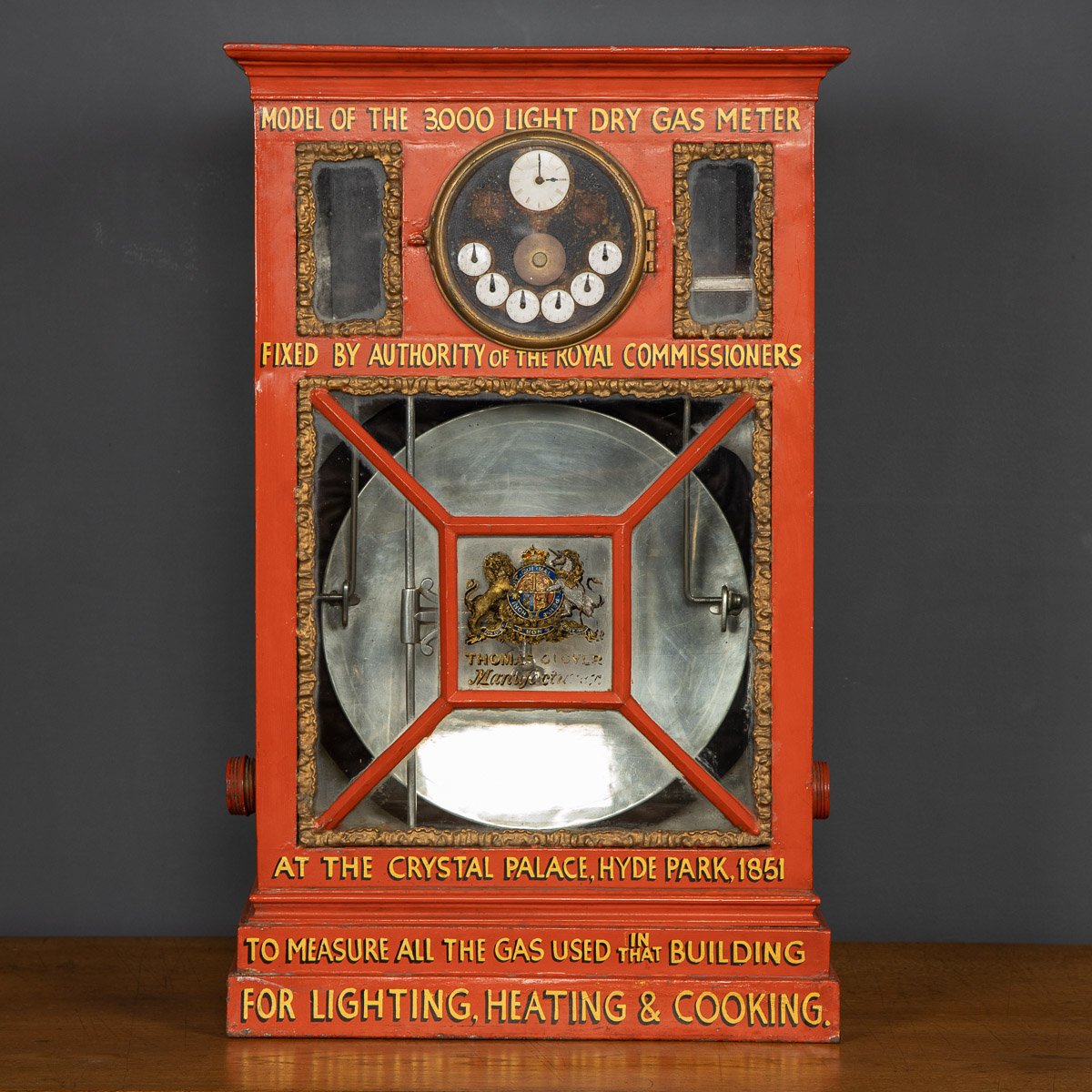 19th Century Victorian Scale Model Gas Meter from Crystal Palace Expo ...