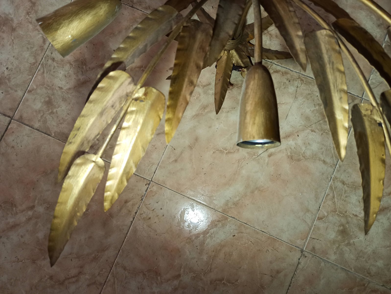 Vintage Palm Tree Ceiling Lamp for sale at Pamono