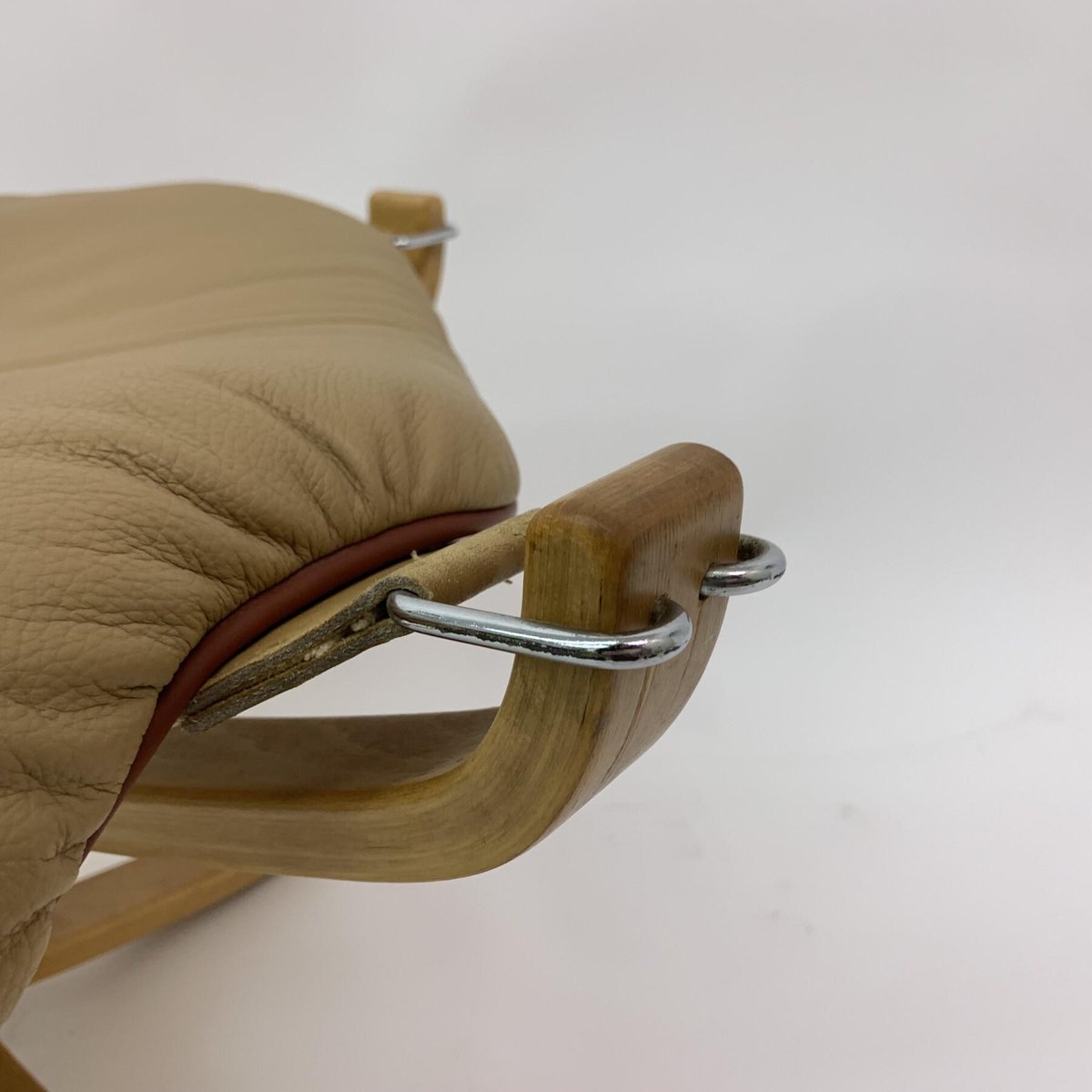 Falcon Leather Hocker Chair by Sigurd Ressel for Vatne Furniture, 1970s ...