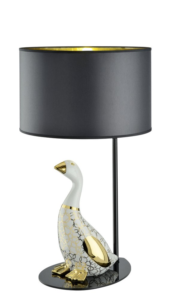 Shiny Black Table Lamp Structure from Le Porcellane Firenze 1948 for ...