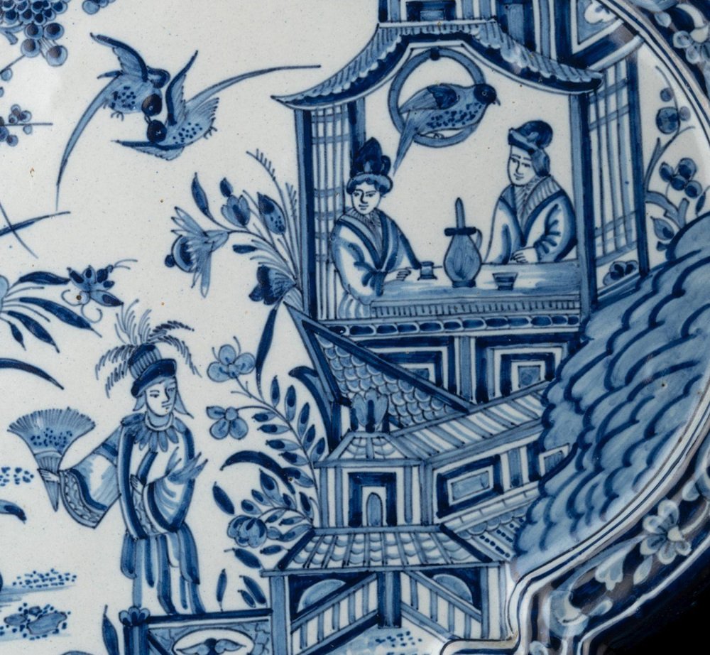 Zinn-Glasierte Plakette im Stil von Old Dutch Delftware bei Pamono kaufen