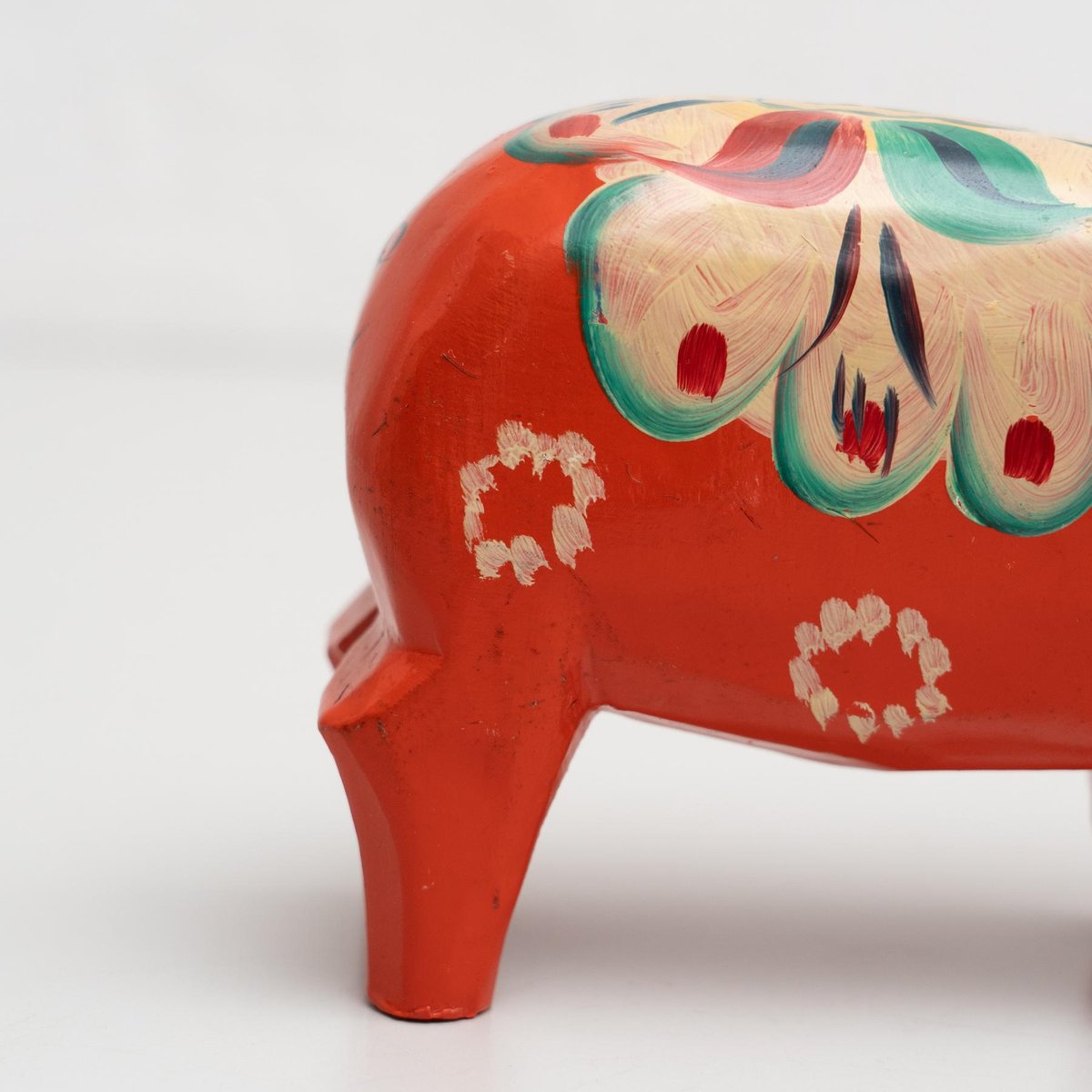 Swedish Folk Wooden Dala Pig Figurine, 1960 for sale at Pamono