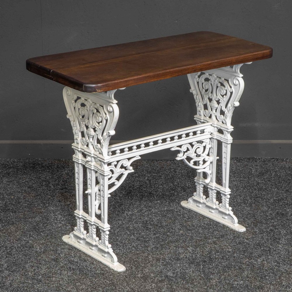 Victorian Cast Iron & Mahogany Conservatory Table for sale at Pamono