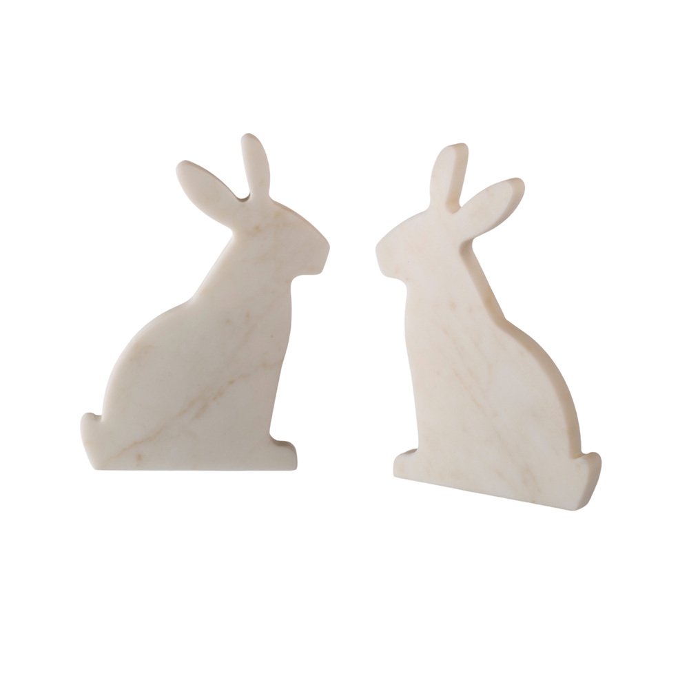 Marble and Steel Bunny Bookends by Alessandra Grasso, Set of 2 for sale ...