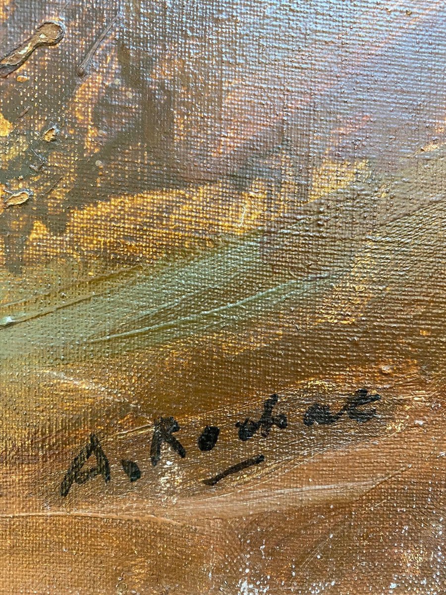 Alexandre Rochat, Bouquet de fleurs, 1930, Oil on Canvas for sale at Pamono