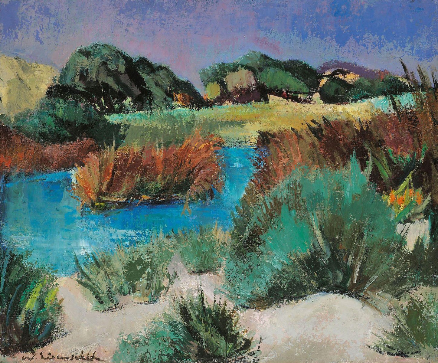 Willy Eisenschitz, Paysage d'Ibiza, 1950s, Oil on Canvas for sale at Pamono