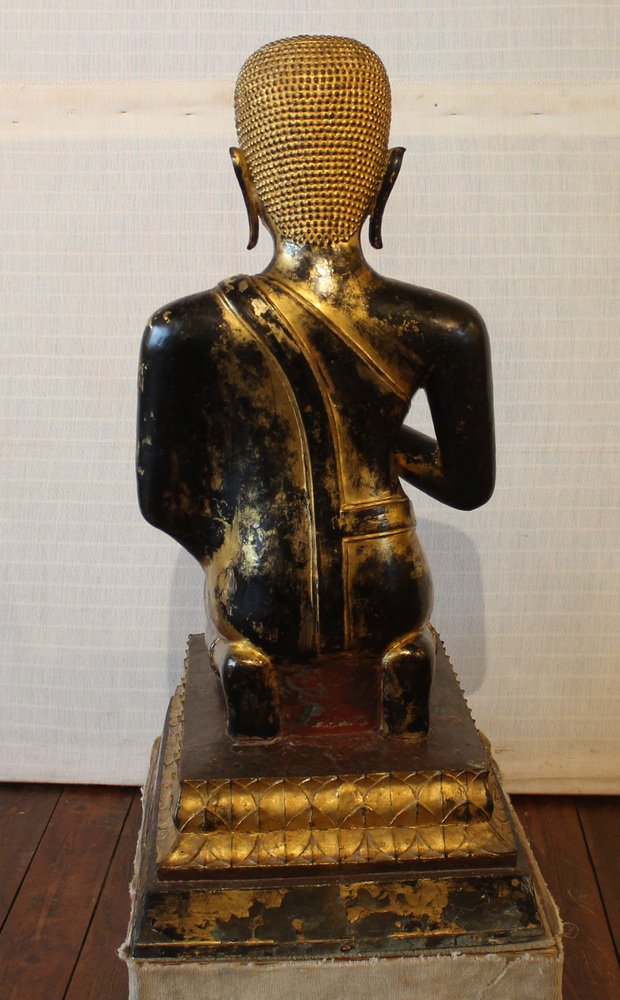 Large Bronze Monk, 18th-Century, Thailand for sale at Pamono