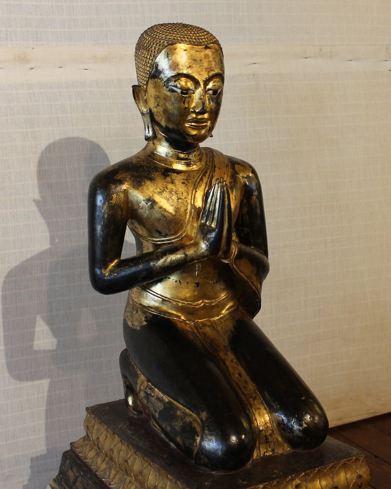 Large Bronze Monk, 18th-Century, Thailand for sale at Pamono